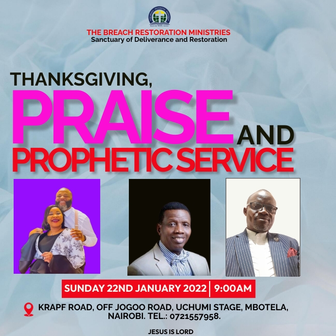 praise and prophetic Service Template | PosterMyWall