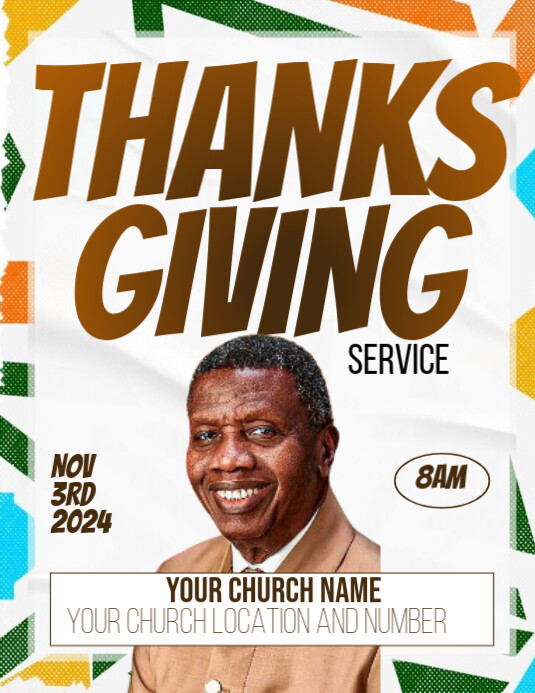 Thanksgiving service Template | PosterMyWall