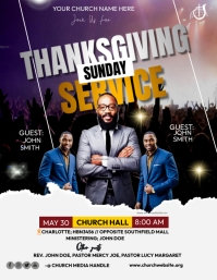 Thanksgiving service Template | PosterMyWall