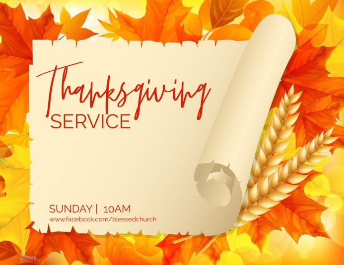thanksgiving service Template | PosterMyWall