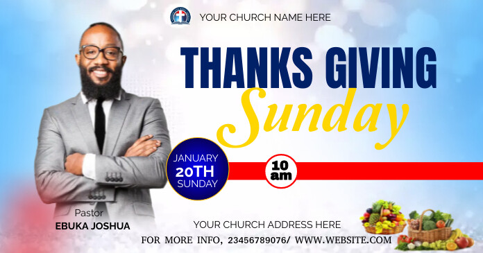 Thanksgiving Service Template | PosterMyWall