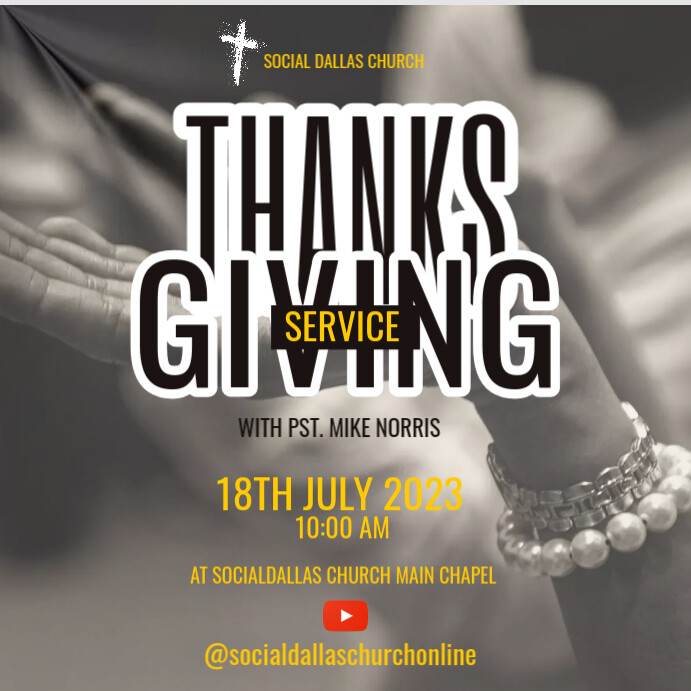 THANKSGIVING SERVICE Template | PosterMyWall