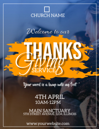 Thanksgiving service Template | PosterMyWall