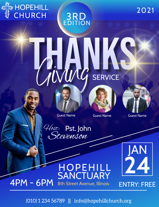 thanksgiving service flyer Template | PosterMyWall