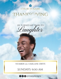 Thanksgiving Service Flyer Template | PosterMyWall