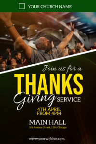 thanksgiving sunday service flyer Template | PosterMyWall