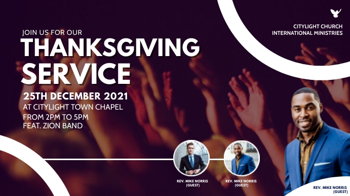 thanksgiving service flyer design Template | PosterMyWall
