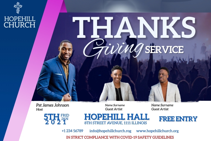 thanksgiving service flyer Template | PosterMyWall