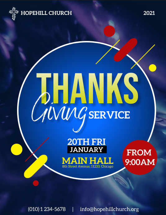 thanksgiving service flyer Template | PosterMyWall