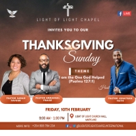 thanksgiving sunday service Template | PosterMyWall