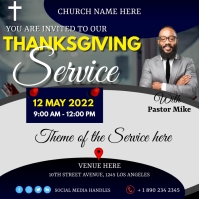 THANKSGIVING SERVICE POSTER Template | PosterMyWall
