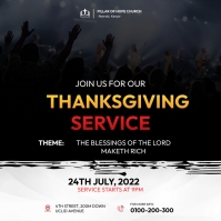 Thanksgiving service flyer Template | PosterMyWall