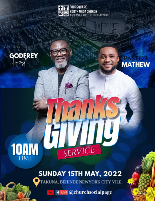 Thanksgiving services Template | PosterMyWall