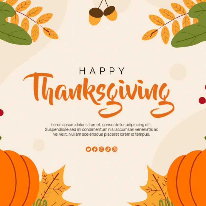 Copy of Thanksgiving Social Media Greeting Post | PosterMyWall