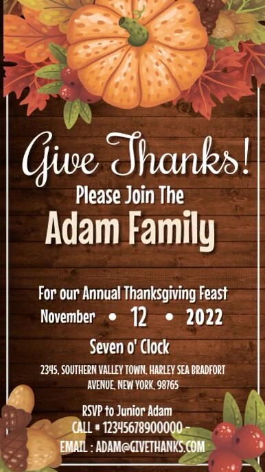 Plantilla de Thanksgiving Story | PosterMyWall