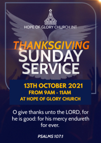 Thanksgiving sunday Template | PosterMyWall