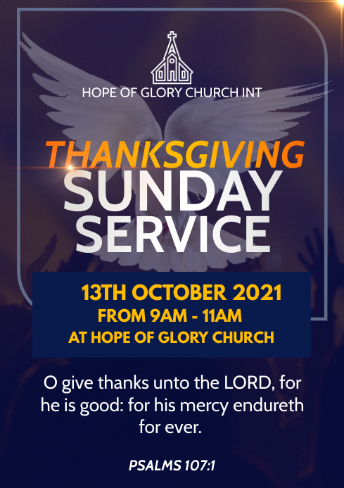 Thanksgiving Sunday Template | PosterMyWall
