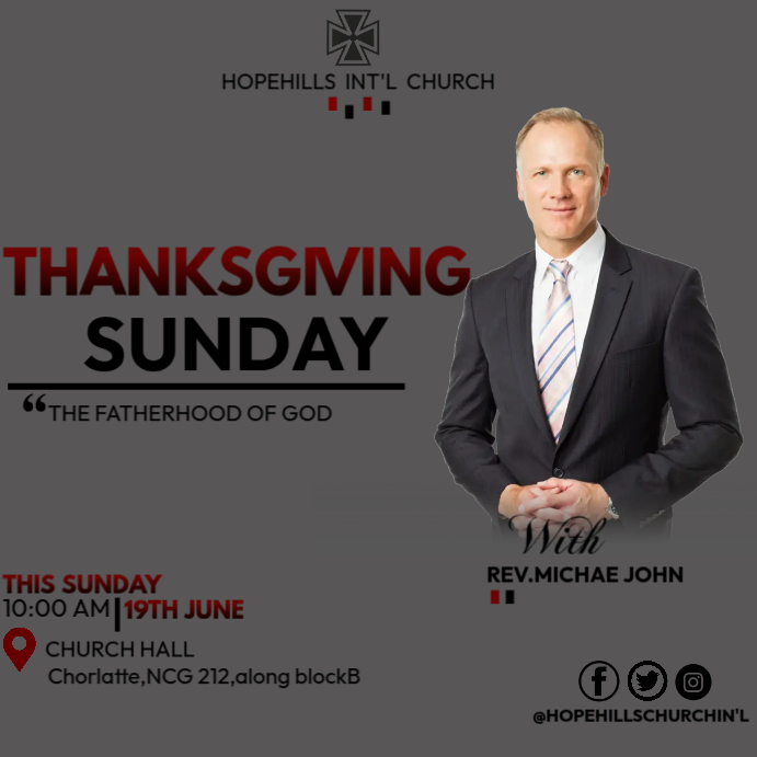 thanksgiving sunday Template | PosterMyWall