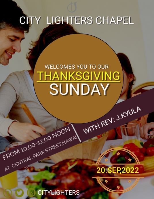 thanksgiving sunday Template | PosterMyWall