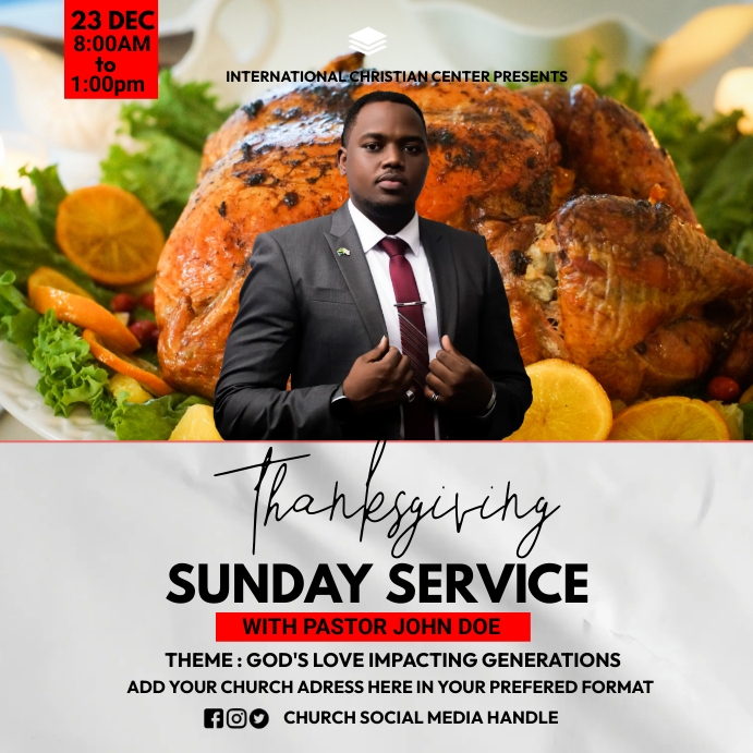 thanksgiving sunday Template | PosterMyWall