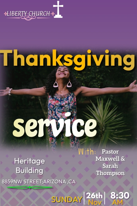 Thanksgiving sunday Template | PosterMyWall