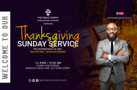 thanksgiving sunday service Template | PosterMyWall