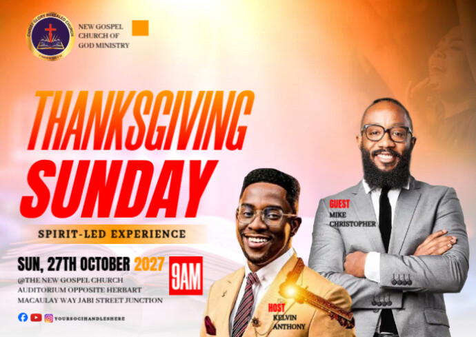 thanksgiving sunday Template | PosterMyWall