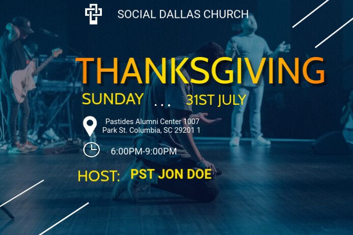 THANKSGIVING SUNDAY Template | PosterMyWall