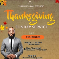 Thanksgiving Sunday Template | PosterMyWall