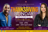 thanksgiving sunday service Template | PosterMyWall