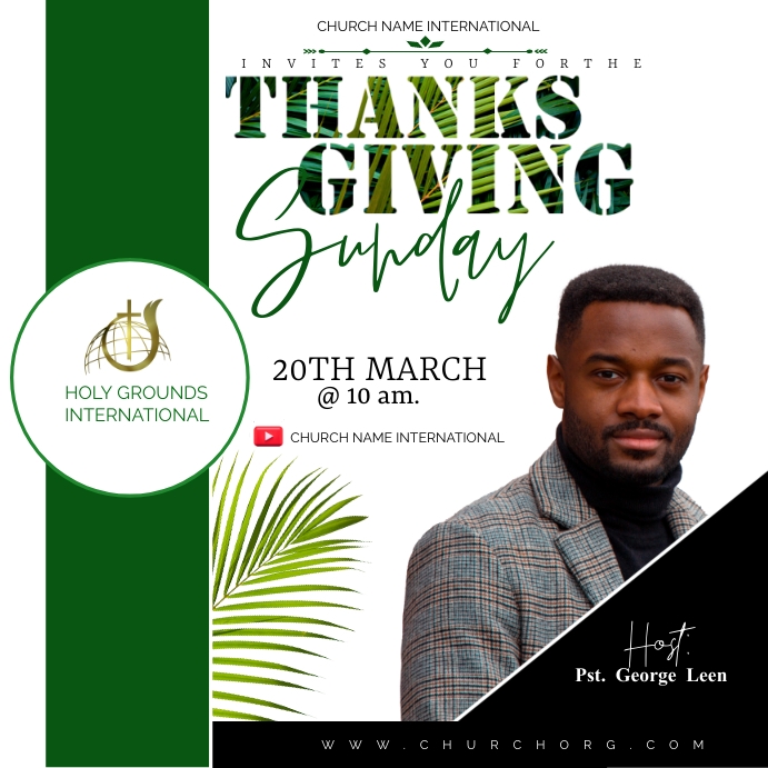 Thanksgiving sunday poster Template | PosterMyWall