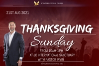 thanksgiving sunday service poster Template | PosterMyWall