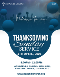 thanksgiving sunday service Template | PosterMyWall