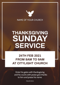 Thanksgiving Sunday Template | PosterMyWall