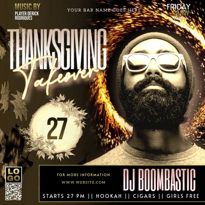 THANKSGIVING TAKEOVER Template | PosterMyWall