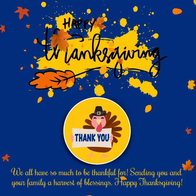 Plantilla de Acción de Gracias | PosterMyWall