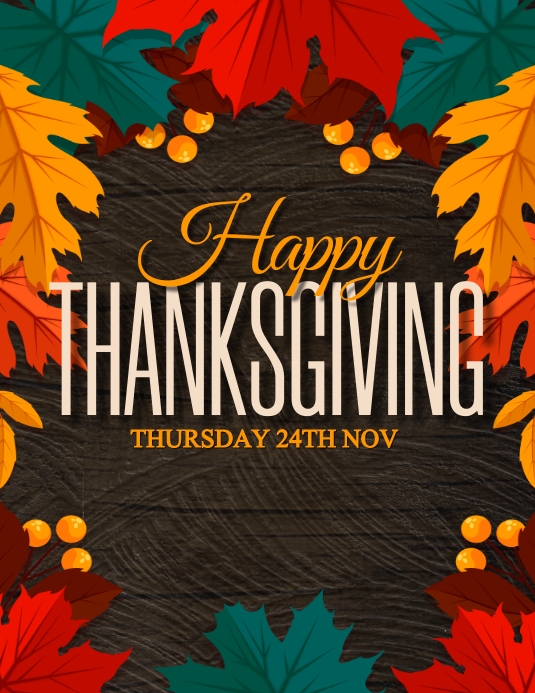 Thanksgiving Template | PosterMyWall