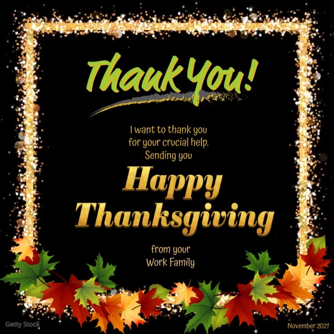 Thanksgiving Thank You Card Template | PosterMyWall