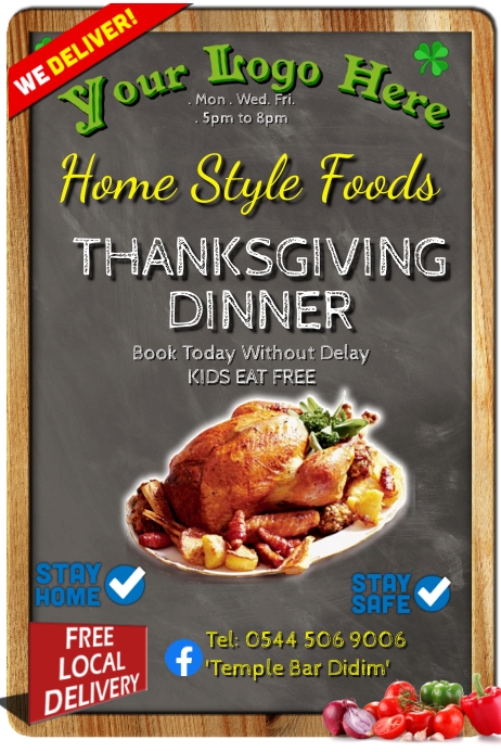 Copy of Thanksgiving Turkey Dinner | PosterMyWall