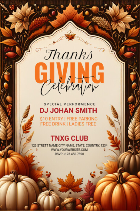 Copy of Thanksgiving Turkey Giveaway Flyer | PosterMyWall