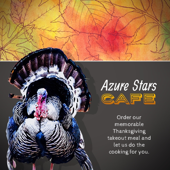 Thanksgiving Turkey Takeout Instagram Ad Template | PosterMyWall
