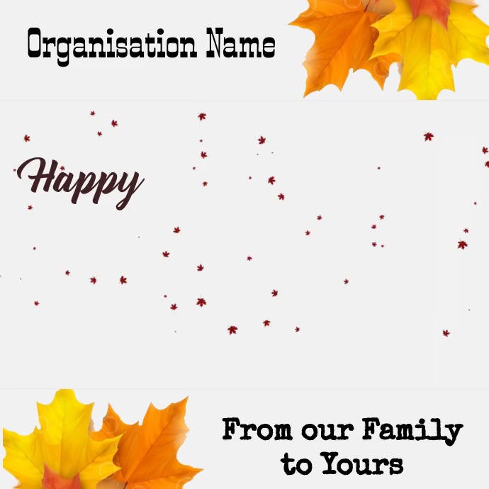 Thanksgiving video Template | PosterMyWall