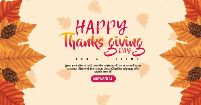 Thanksgiving Video Greeting Card Template | PosterMyWall