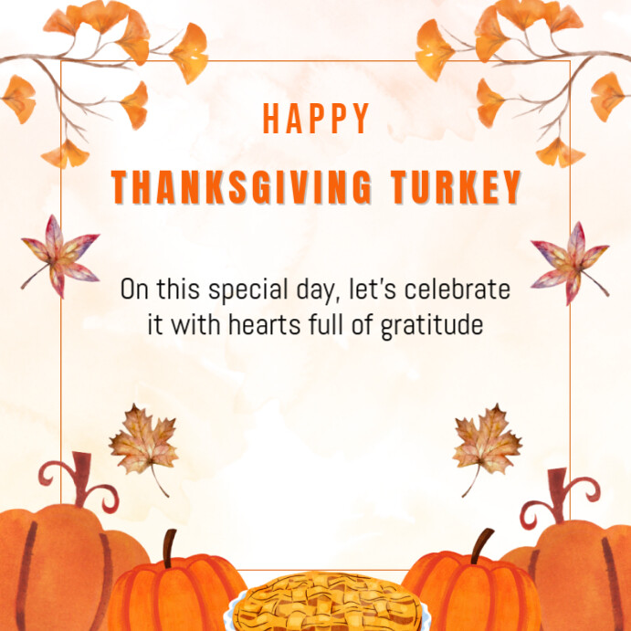 thanksgiving wishes Template | PosterMyWall