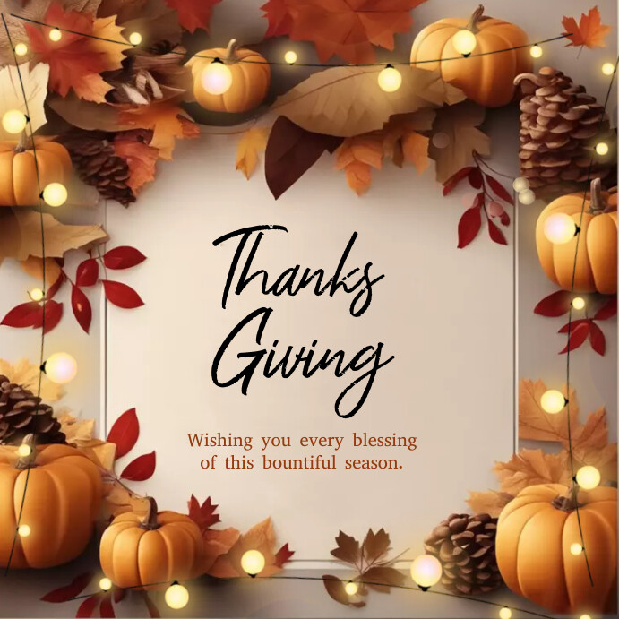 Copy of thanksgiving wishes | PosterMyWall