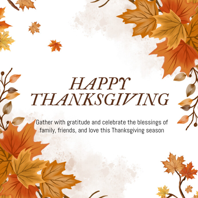 thanksgiving wishes Template | PosterMyWall