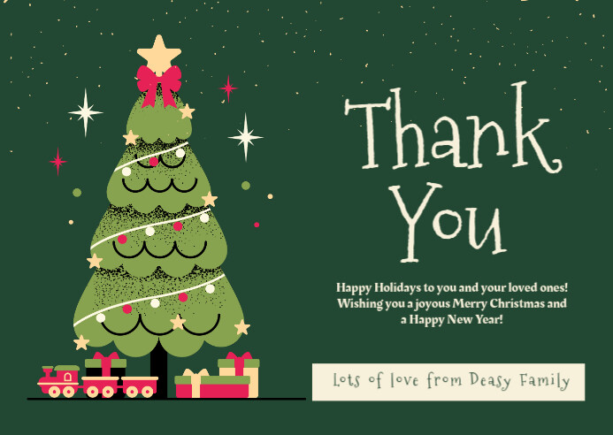 Thankyou and Happy Holiday Template | PosterMyWall