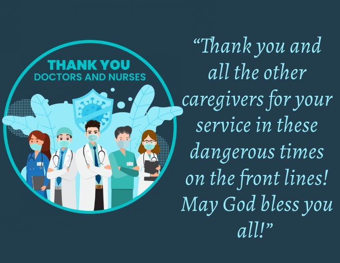 Thankyou doctors and nurses card Template | PosterMyWall