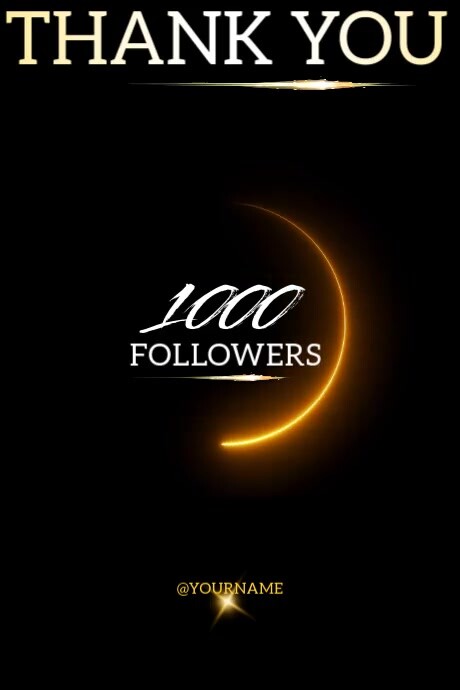 Thankyou followers card Template | PosterMyWall