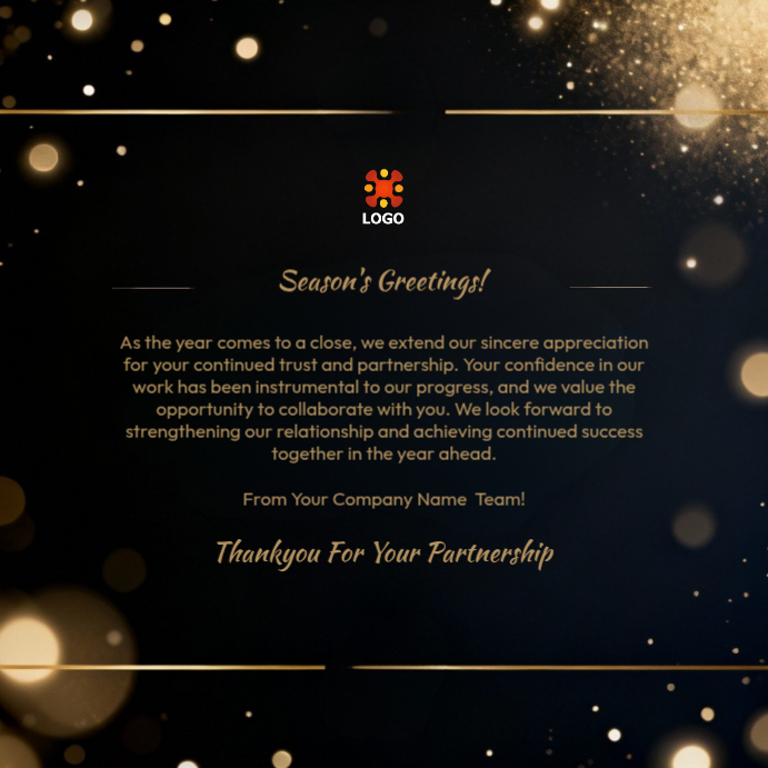 Thankyou for your partnership Template | PosterMyWall